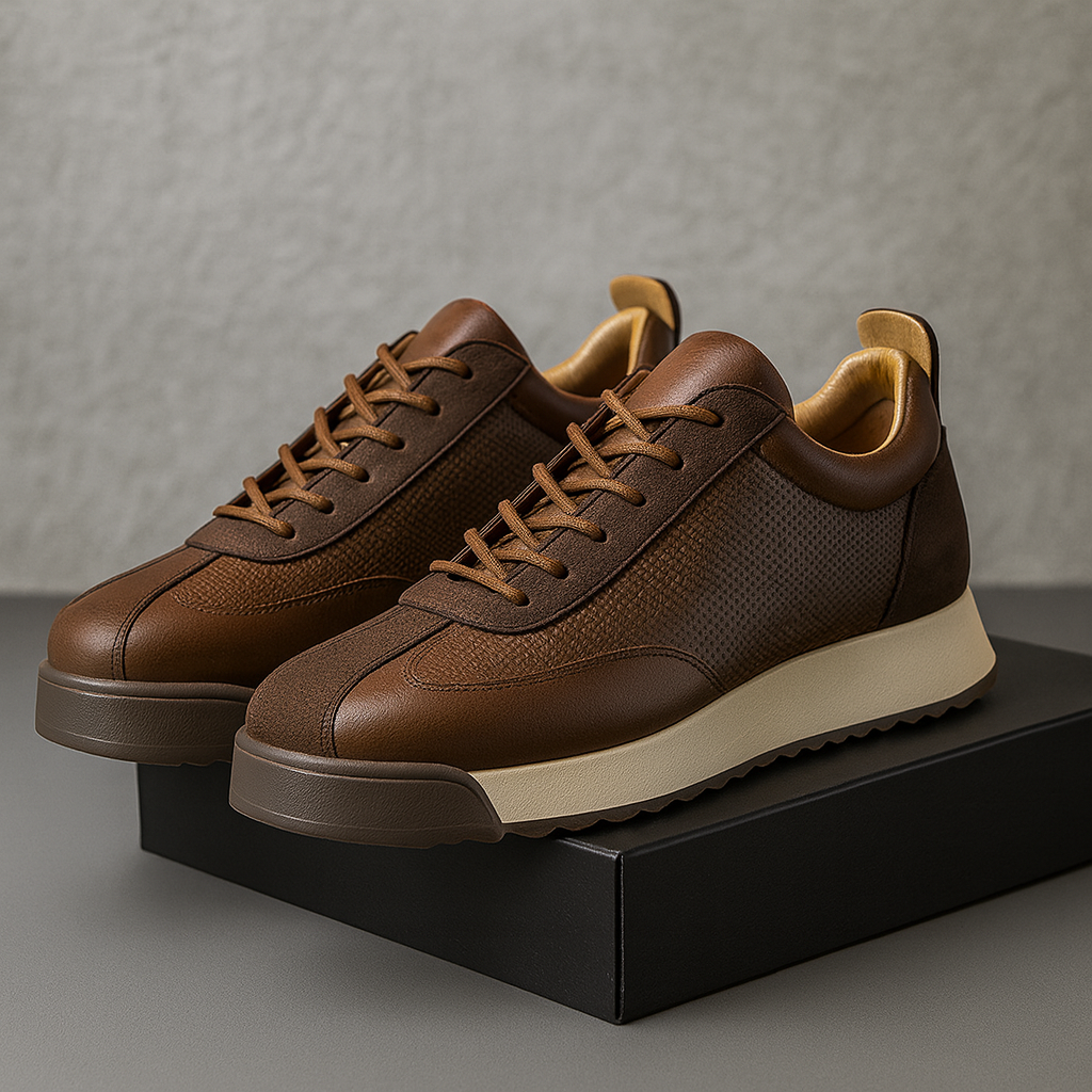 Savoni Leather Sneakers – Emma Mae Boston