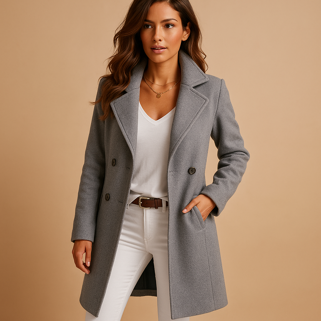 Isla | Women's Wool Double-Breasted Coat – Emma Mae Boston